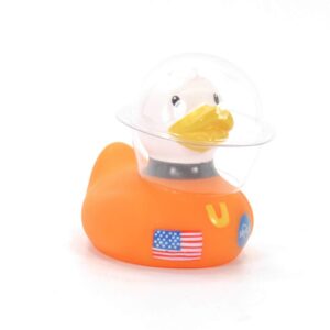 space (mini) rubber duck bath toy by bud duck | elegant gift packaging - one small waddle for duck, one giant waddle for duckkind!" | child safe | collectable