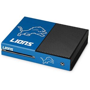 skinit decal gaming skin compatible with xbox one console - officially licensed nfl detroit lions distressed design