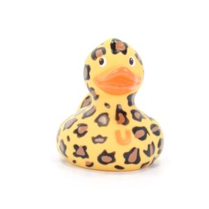 Leopard (mini) Rubber Duck Bath Toy by Bud Duck | Elegant Gift Packaging -"Let's vogue!" | Child Safe | Collectable