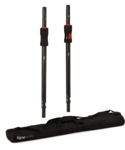 gator frameworks gfw spkr-spset id series speaker sub pole. set of (2) with nylon carry bag