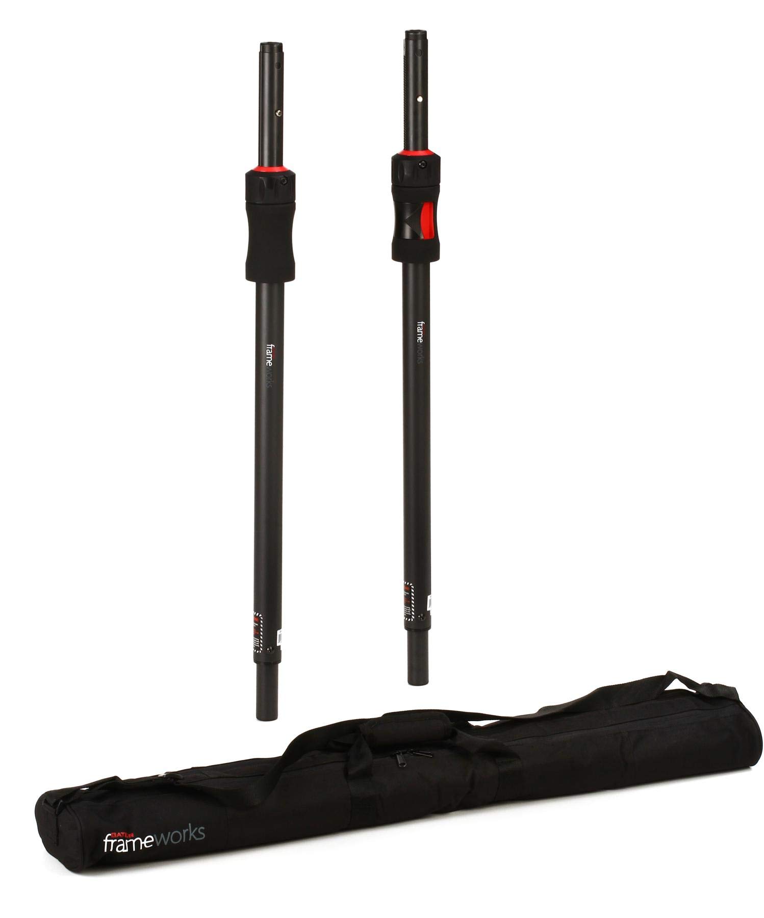 Gator Frameworks GFW SPKR-SPSET ID Series Speaker Sub Pole. Set of (2) with Nylon Carry Bag