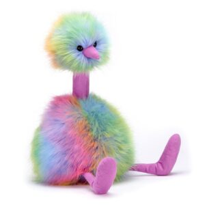 jellycat rainbow pom pom stuffed animal, medium, 13 inches