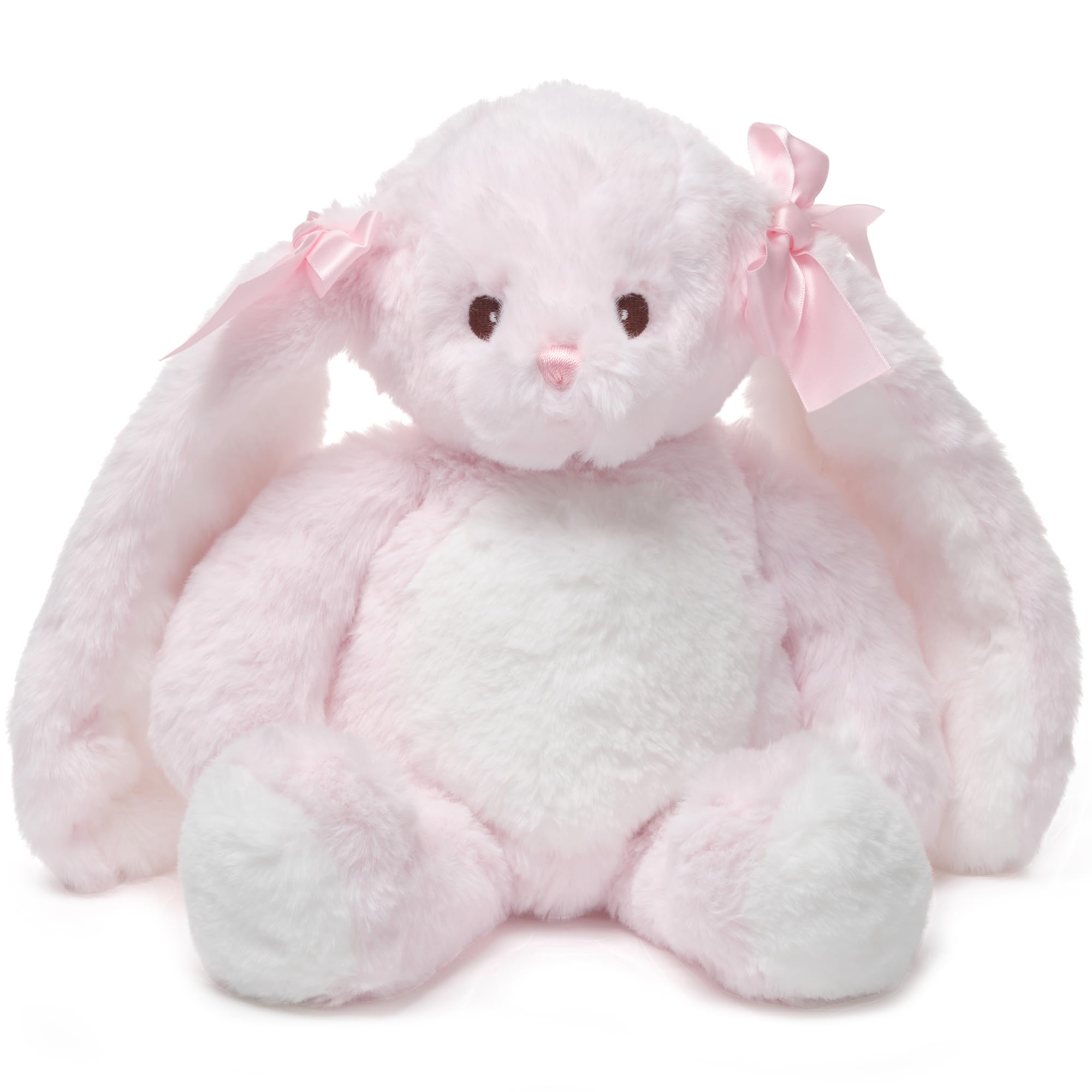 Bearington Cottontail The Stuffed Bunny Rabbit, 14 Inch Pink Easter Bunny Stuffed Animal, Bunny Rabbit Stuffed Animal