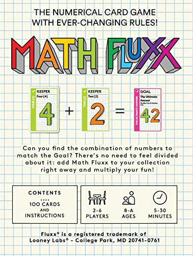 Looney Labs Math Fluxx Card Game - Mathematical Adventure for All Ages