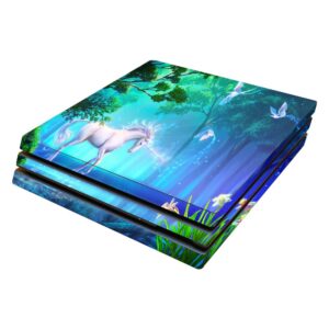 mightyskins skin compatible with sony ps4 pro console - unicorn fantasy | protective, durable, and unique vinyl decal wrap cover | easy to apply, remove, and change styles | made in the usa