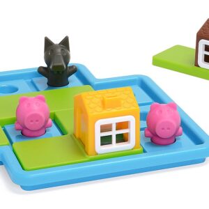 SmartGames Three Little Piggies - Deluxe Cognitive Skill-Building Puzzle Game featuring 48 Playful Challenges for Ages 3+