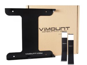 vimount wall mount compatible with playstation 4 pro + 2pcs controller wall mount - black