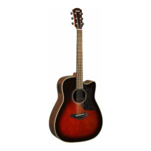 yamaha 6 string series a1r acoustic-electric guitar-rosewood, tobacco sunburst, dreadnought cutaway tbs