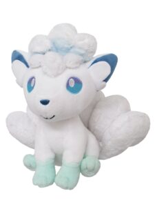 sanei pp61 alolan vulpix pokemon all star collection stuffed plush, 7", 156 months to 180 months