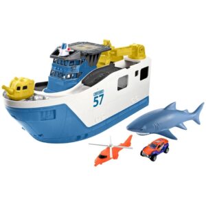 Matchbox Shark Ship Floats in Water and Rescue on Land