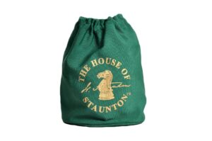 the house of staunton drawstring chess bag (green)