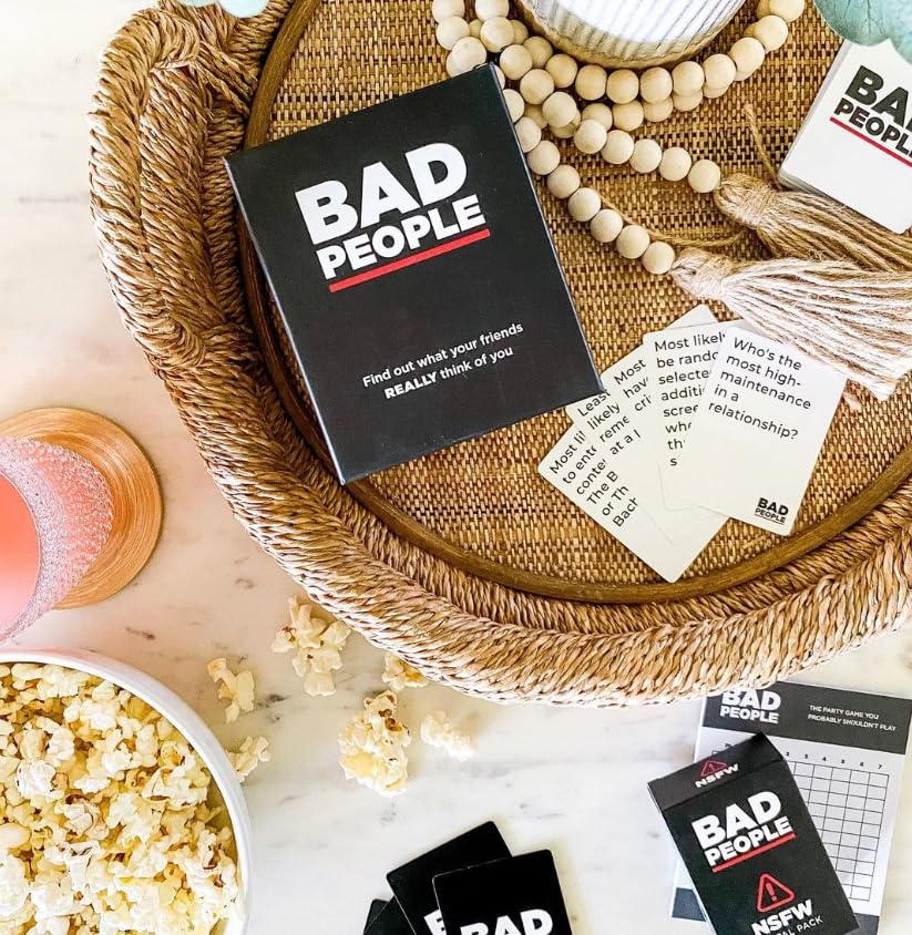 BAD PEOPLE Party Game - Find Out What Your Friends Really Think of You - Hilarious Adult Card Game for Fun Parties and Board Games Night with Your Group