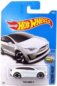 hot wheels 2017 factory fresh tesla model x 97/365, white