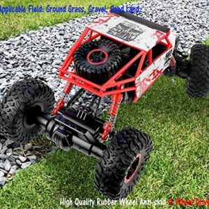 Click N' Play Remote Control Car 4WD Off Road Rock Crawler Vehicle 2.4 GHz, Red