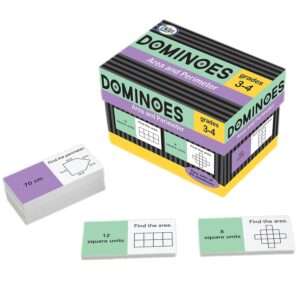 didax educational resources area & perimeter dominoes children's mathematical learning aids