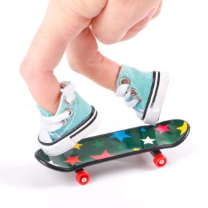 HEHALI 18pcs Finger Skateboards for Kids Mini Fingerboards Finger Toys Hand Skateboard Party Favors, Birthday Creative Gifts (12 Normal + 6 Matte)