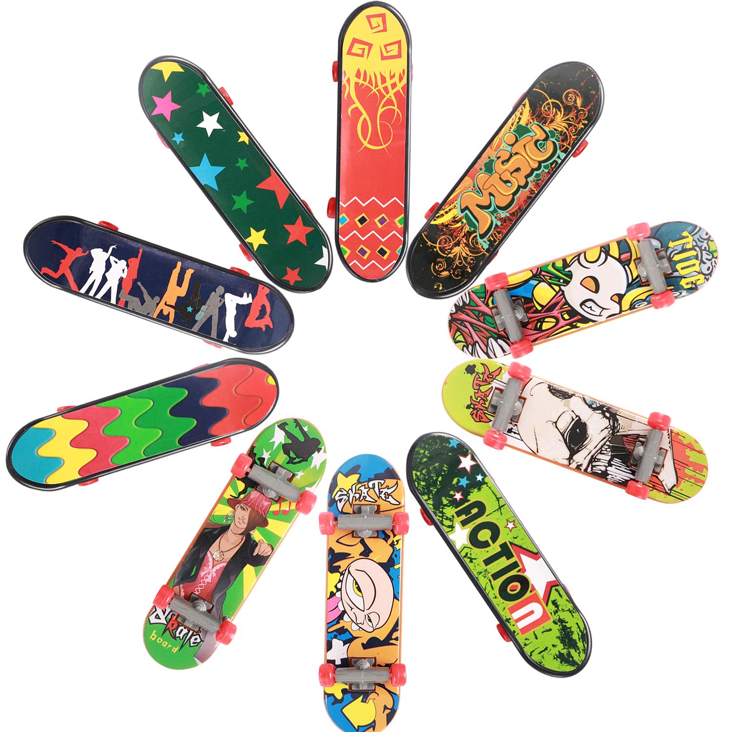 HEHALI 18pcs Finger Skateboards for Kids Mini Fingerboards Finger Toys Hand Skateboard Party Favors, Birthday Creative Gifts (12 Normal + 6 Matte)