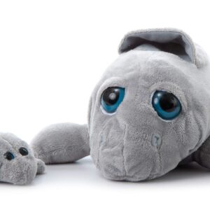 The Petting Zoo Mom and Baby Manatee Stuffed Animal, Gifts for Kids, Pocketz Ocean Animals, Manatee Plush Toy 15 inches