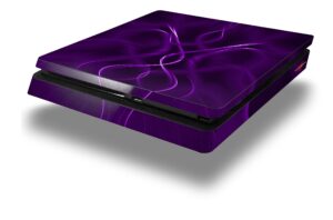 vinyl decal skin wrap compatible with sony playstation 4 slim console abstract 01 purple (ps4 not included)