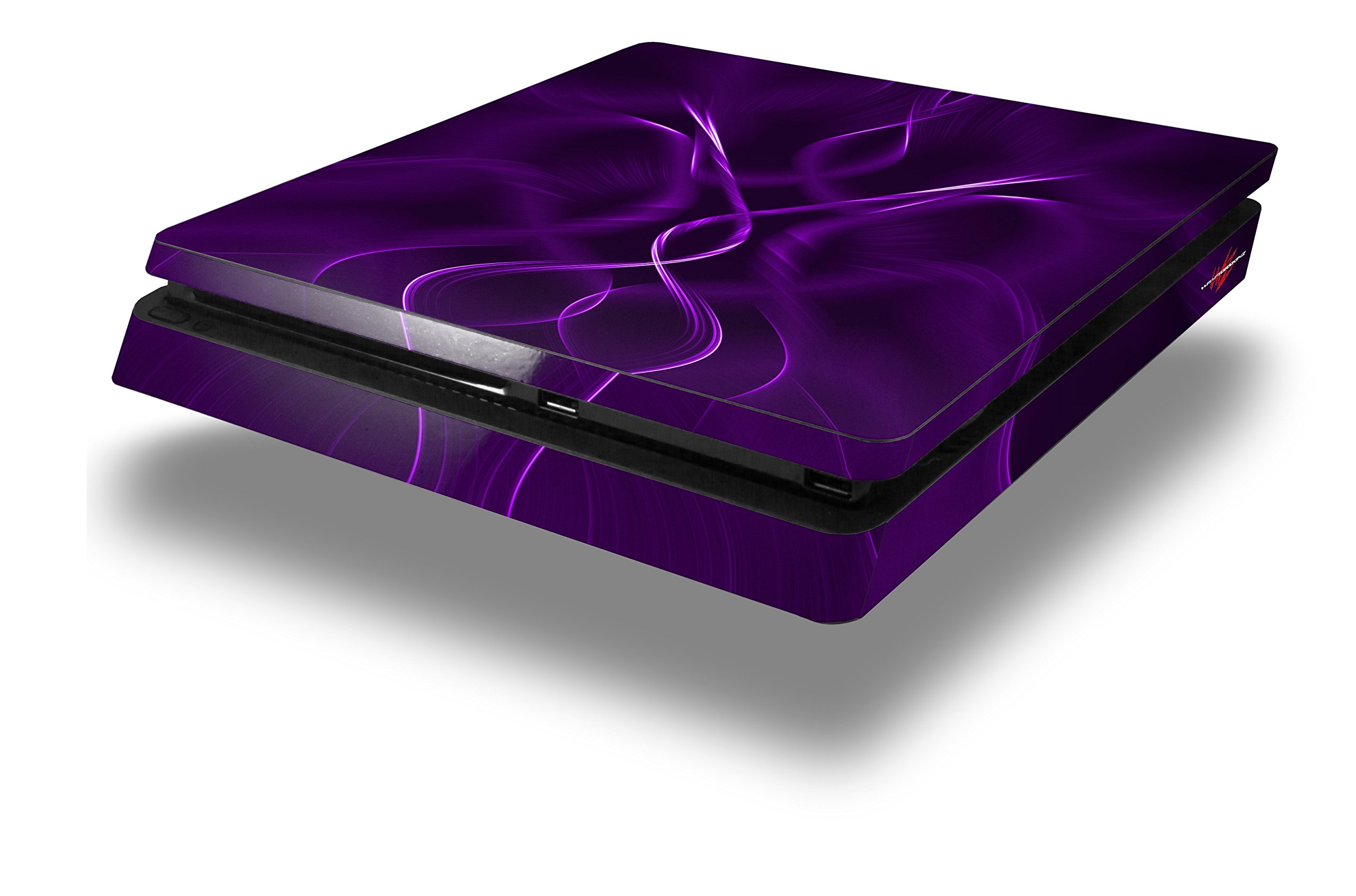 Vinyl Decal Skin Wrap compatible with Sony PlayStation 4 Slim Console Abstract 01 Purple (PS4 NOT INCLUDED)