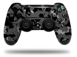 wraptorskinz skin compatible with sony ps4 dualshock controller playstation 4 original slim and pro wraptorcamo old school camouflage camo black (controller not included)