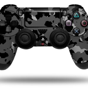 WraptorSkinz Skin Compatible with Sony PS4 Dualshock Controller PlayStation 4 Original Slim and Pro WraptorCamo Old School Camouflage Camo Black (Controller NOT Included)