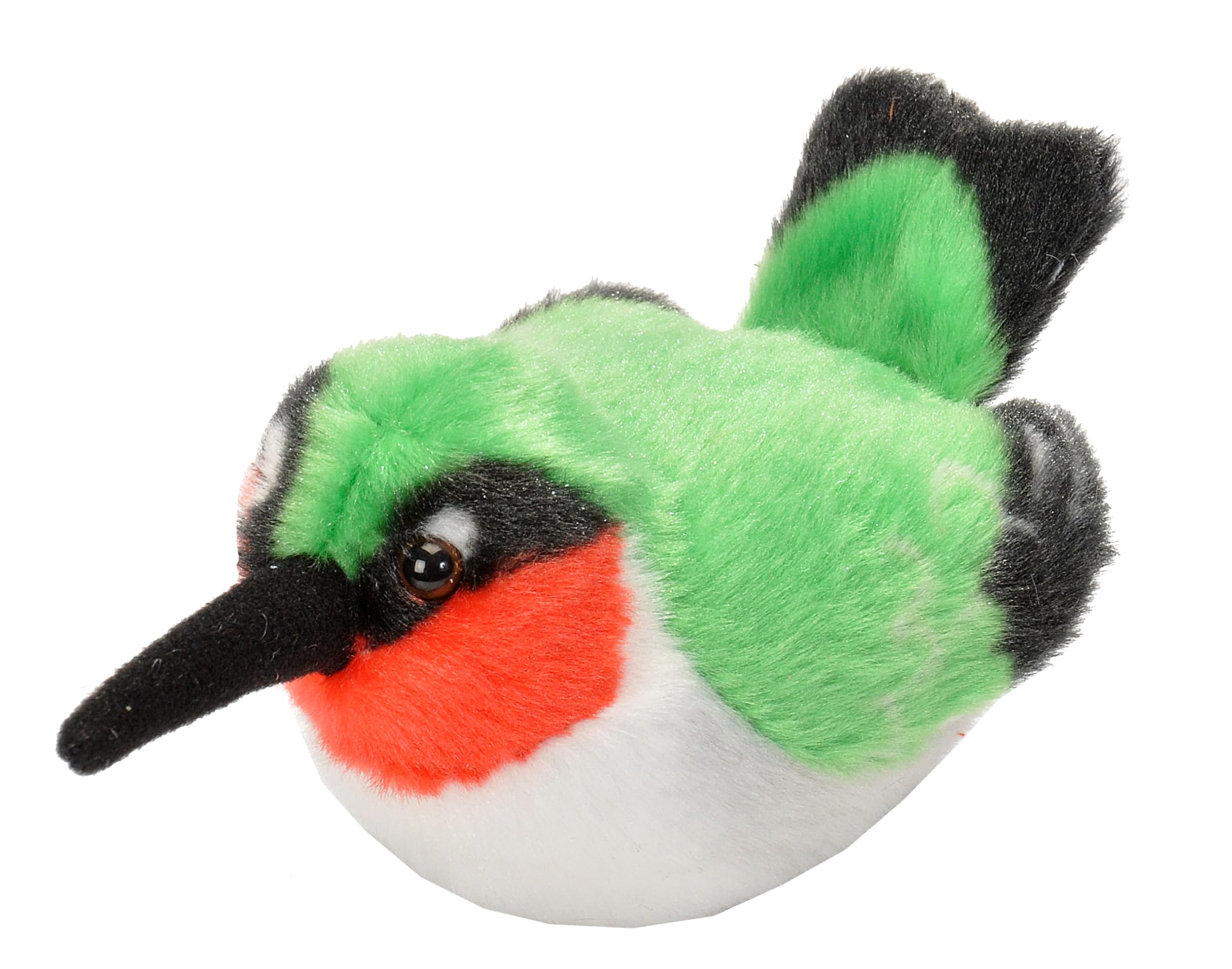 Wild Republic Audubon Birds Ruby-Throated Hummingbird with Authentic Bird Sound, Stuffed Animal, Bird Toys for Kids & Birders