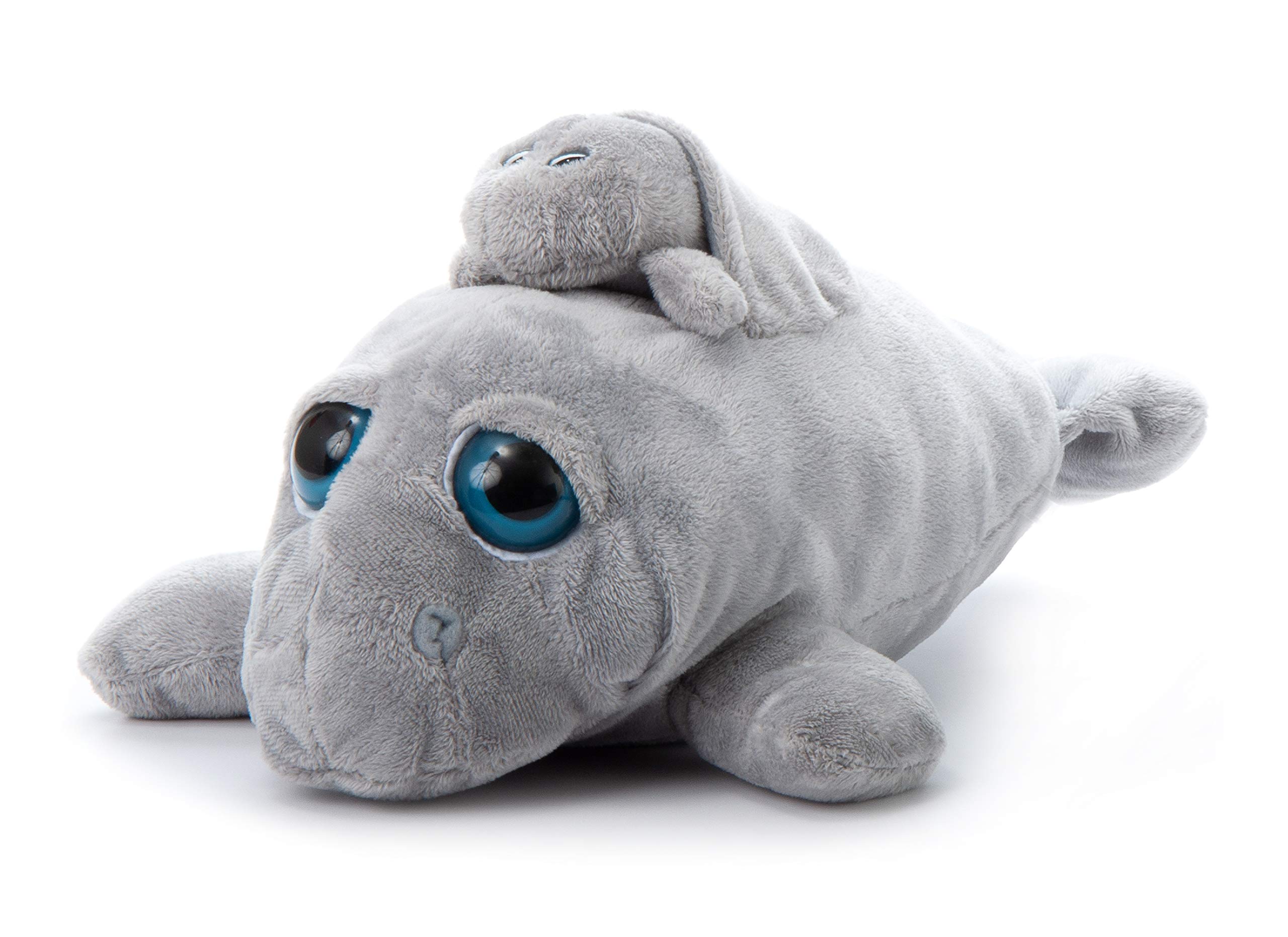 The Petting Zoo Mom and Baby Manatee Stuffed Animal, Gifts for Kids, Pocketz Ocean Animals, Manatee Plush Toy 15 inches