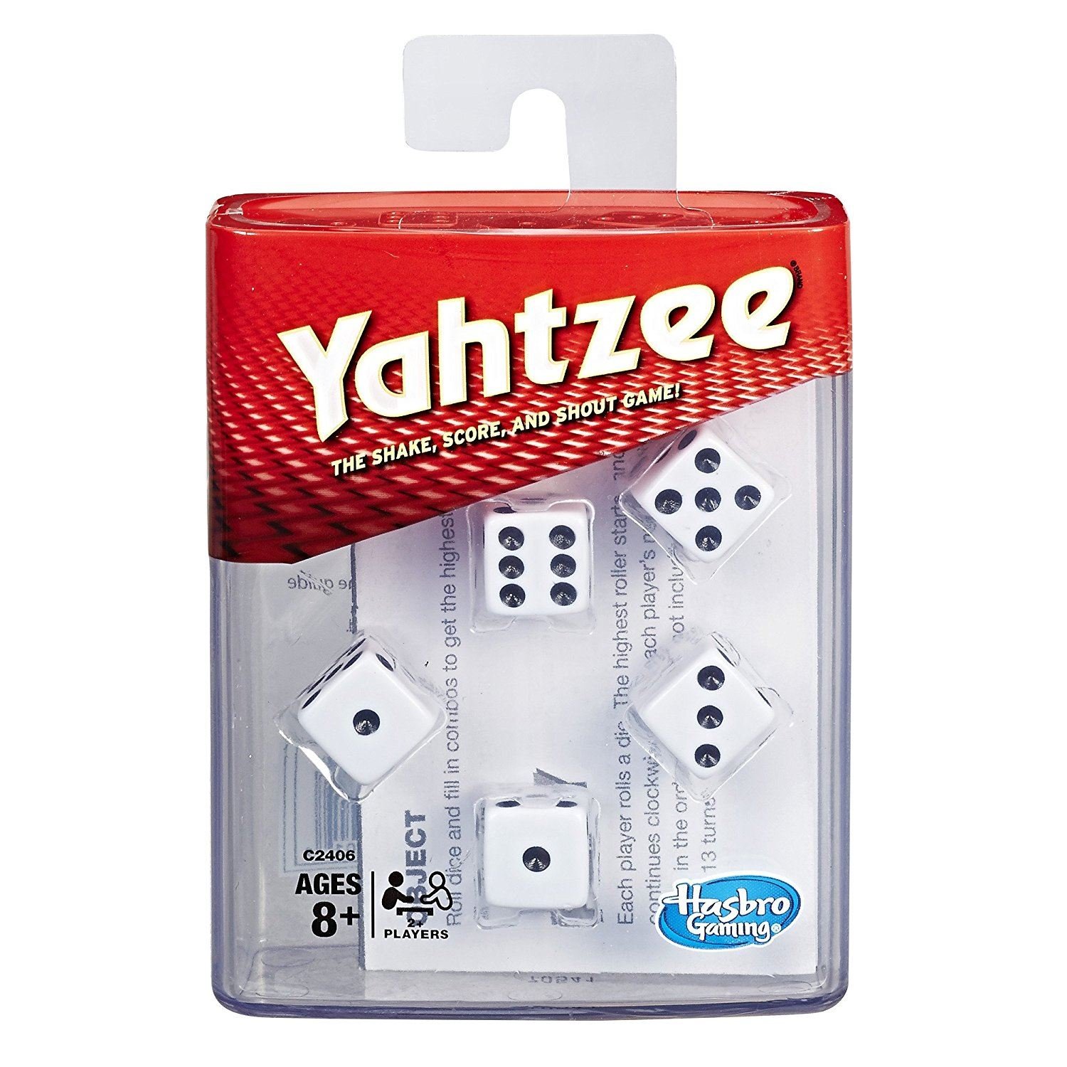 Hasbro Gaming Yahtzee Dice Game | Fast-Playing Board Games for Families | Strategy Games for Kids & Adults | Christmas Stocking Stuffers | 2+ Players | Ages 8+