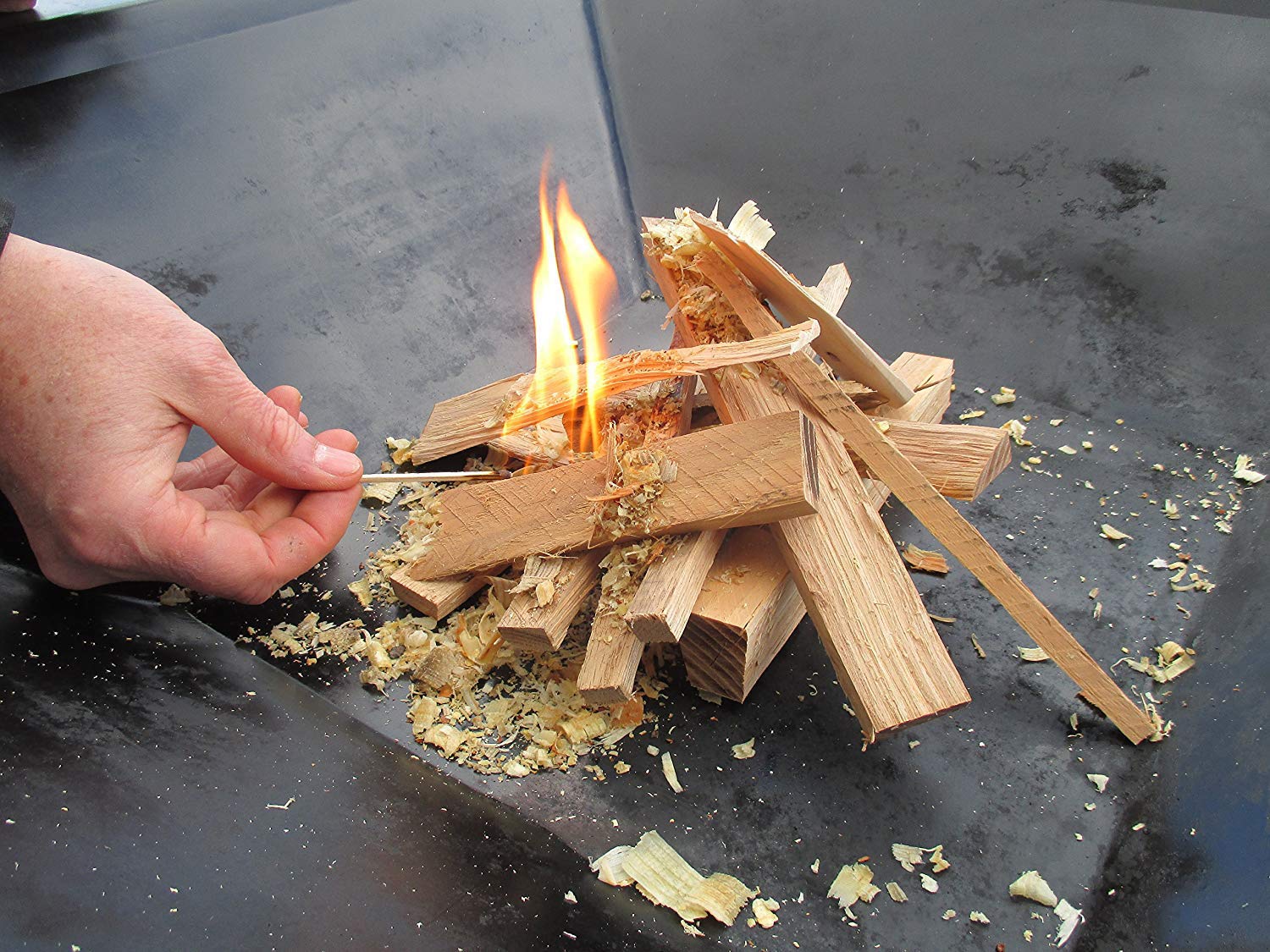 LIGHTNIN'FLAME FIRESTARTER - All Natural Food Safe. 3 qts ignites 48 Fires