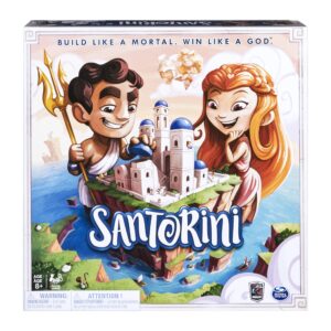 santorini, strategy family board game 2-4 players classic fun building greek mythology card game, for kids & adults ages 8 and up