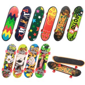 hehali 18pcs finger skateboards for kids mini fingerboards finger toys hand skateboard party favors, birthday creative gifts (12 normal + 6 matte)