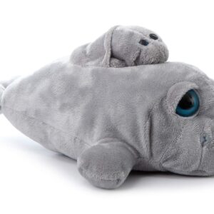 The Petting Zoo Mom and Baby Manatee Stuffed Animal, Gifts for Kids, Pocketz Ocean Animals, Manatee Plush Toy 15 inches