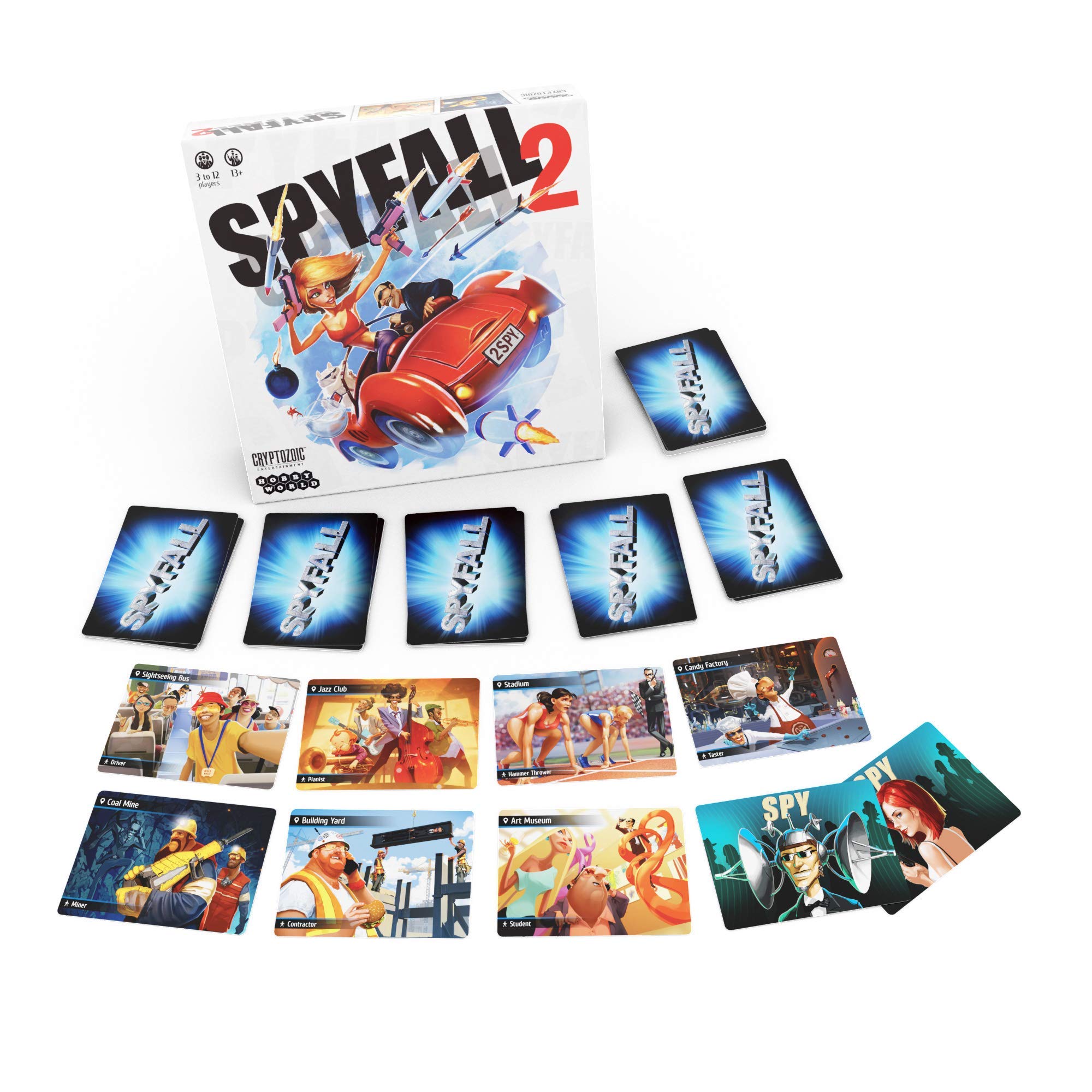 Spyfall 2 - The Perfect Party Game - Find the Spy Before Time Runs Out - Up to 3 to 12 Players - Board Games for Teens and Adults - Ages 13+