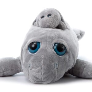 The Petting Zoo Mom and Baby Manatee Stuffed Animal, Gifts for Kids, Pocketz Ocean Animals, Manatee Plush Toy 15 inches