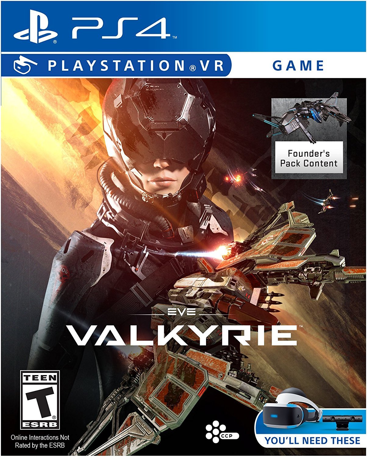 PlayStation VR Start Bundle 5 Items:VR Headset,Move Controller,PlayStation Camera Motion Sensor,PlayStation 4 Pro 1TB,VR Game Disc PSVR EV-Valkyrie