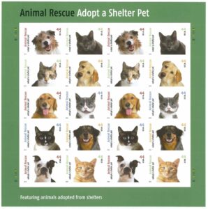 usps animal rescue (sheet of 20) postage stamps 2010 scott #4451-4460