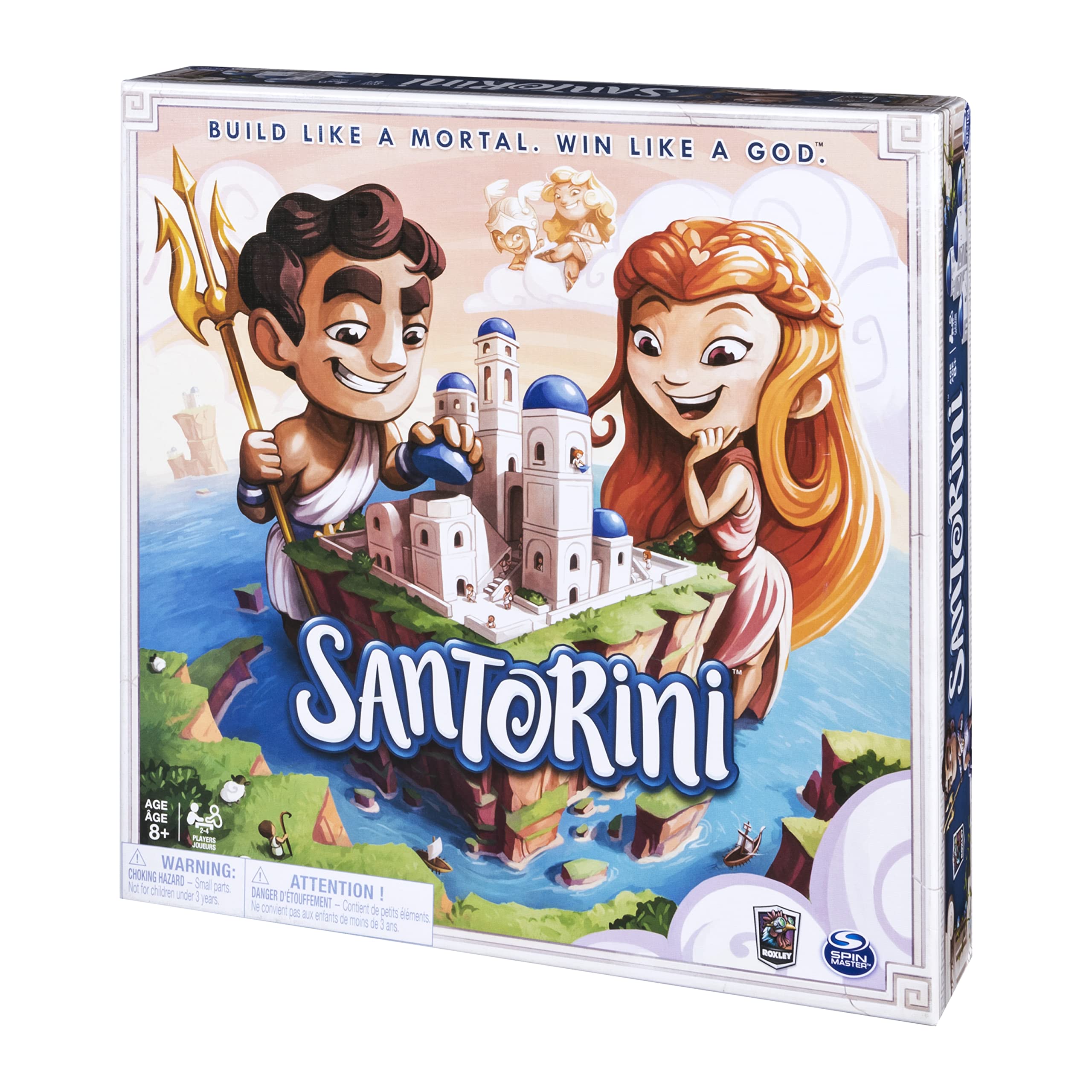 Santorini, Strategy Family Board Game 2-4 Players Classic Fun Building Greek Mythology Card Game, for Kids & Adults Ages 8 and up