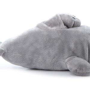 The Petting Zoo Mom and Baby Manatee Stuffed Animal, Gifts for Kids, Pocketz Ocean Animals, Manatee Plush Toy 15 inches