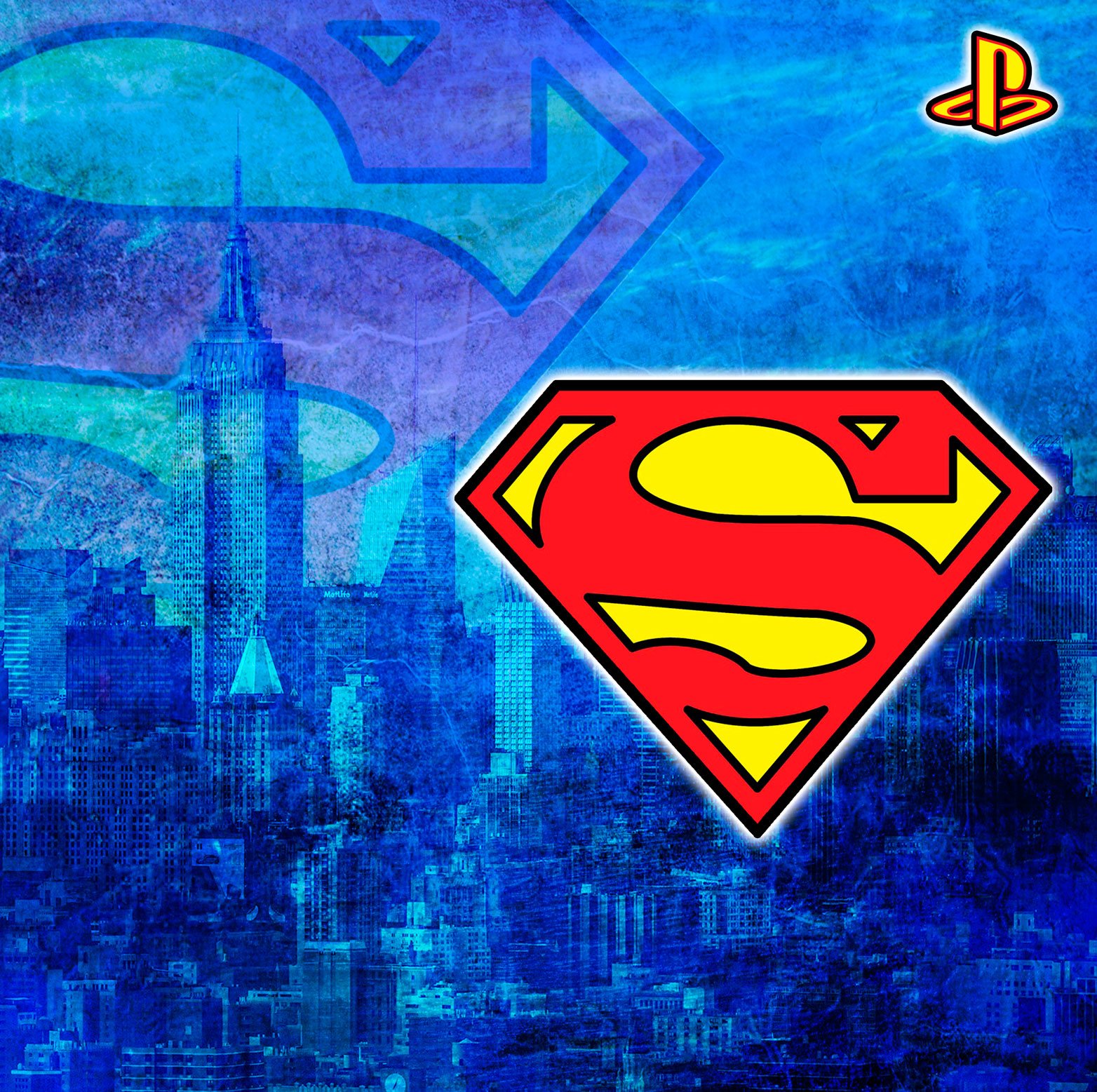 Skin Ps4 Slim - Superman - Limited Edition Decal Cover ADESIVA Playstation 4 Slim Sony Bundle