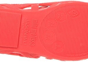 Mini Melissa Kids' Mini Jean + Jason Wu Ballet Flat, Neon Orange, 5 Regular US Toddler