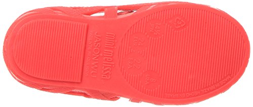 Mini Melissa Kids' Mini Jean + Jason Wu Ballet Flat, Neon Orange, 5 Regular US Toddler