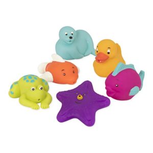 Battat – Assorted Bath Toys – 9Pcs Animal Squirters – Water Squirt Toys – Bath & Pool – 10 Months+ – Bath Buddies (9Pcs)