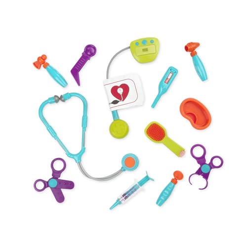 Battat - Veterinarian Toy Set with Plush Dalmatian Puppy & Carrier - Complete 15-Piece Kids Pretend Play Medical Kit with Stethoscope & Tools - Educational ToddlerToys for Ages 2-4 Years