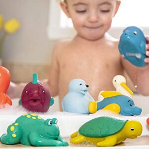 Battat – Assorted Bath Toys – 9Pcs Animal Squirters – Water Squirt Toys – Bath & Pool – 10 Months+ – Bath Buddies (9Pcs)