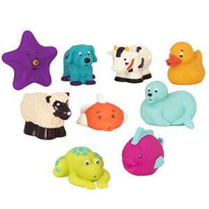 Battat – Assorted Bath Toys – 9Pcs Animal Squirters – Water Squirt Toys – Bath & Pool – 10 Months+ – Bath Buddies (9Pcs)