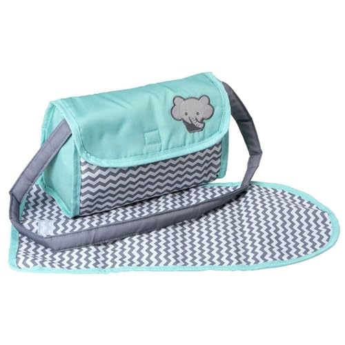 Adora Baby Doll Diaper Bag with Sturdy Straps, Includes Changing Mat and 2 Doll Diapers (Fits 13" Dolls), Birthday Gift For Ages 3+ - Zig Zag Print