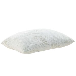 modway relax shredded memory foam pillow - standard/queen size extra firm pillow white