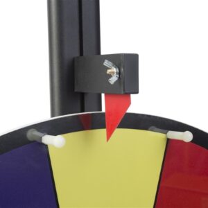 Displays2go Spinning Prize Wheel for Countertop, Plastic, Acrylic, PVC, Iron – Black (PWTABTOP24)