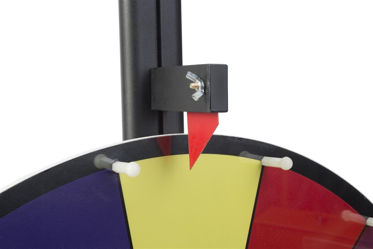 Displays2go Spinning Prize Wheel for Countertop, Plastic, Acrylic, PVC, Iron – Black (PWTABTOP24)